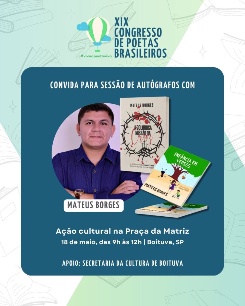 Mateus Borges lança livro em São Paulo e toma posse na Academia ...